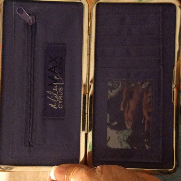 Miley Cyrus & Max Azria | Bags | Milley Cyrus Max Azria Floral Wallet ...